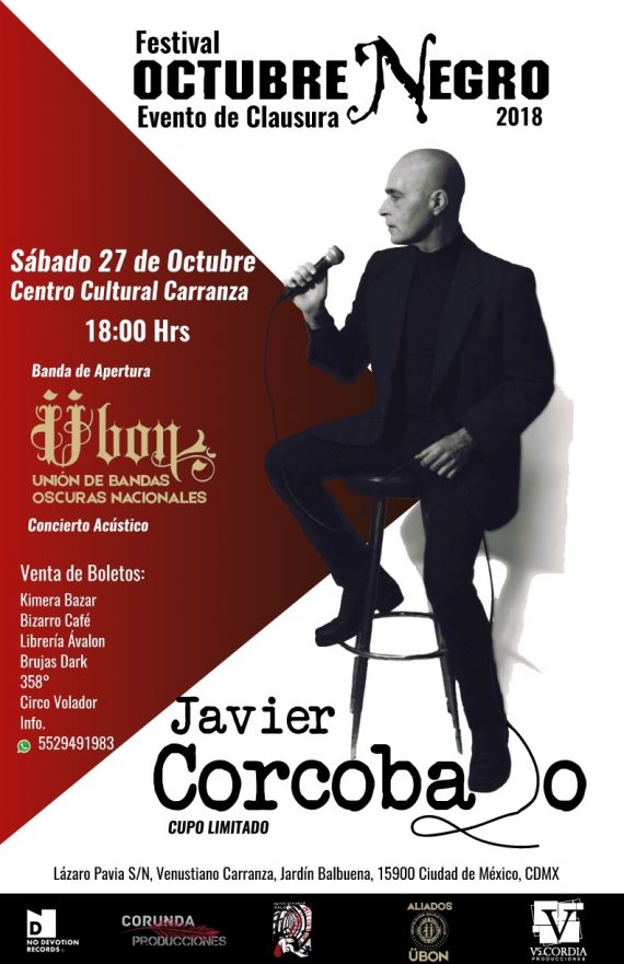 JAVIER CORCOBADO REGRESA A MÉXICO COMO PARTE ESTELAR DEL FESTIVAL ...
